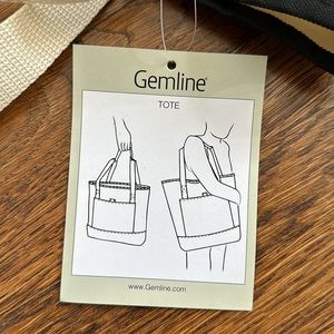 Gemline | Bags | Gemline Convertible Tote And Backpack In Cream Canvas ...